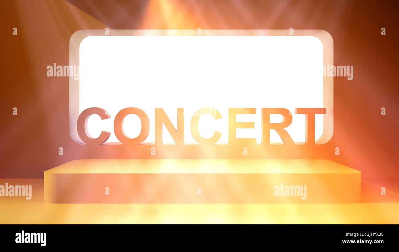 blank screen with word concert. 3d rendering Stock Photo - Alamy