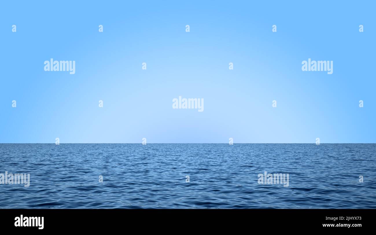wide ocean panorama with clear skies Stock Photo - Alamy