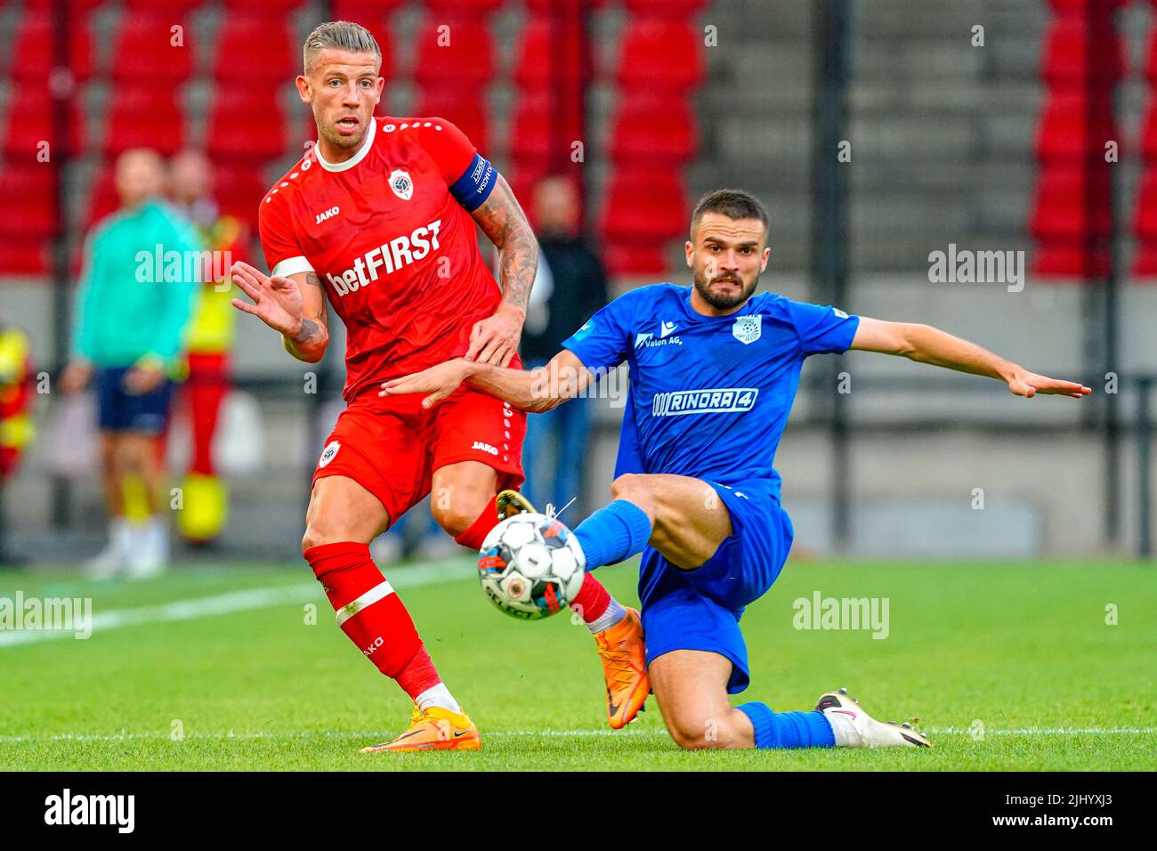 ANTWERP, BELGIUM - JULY 21: Toby Alderweireld of Royal Antwerp FC ...