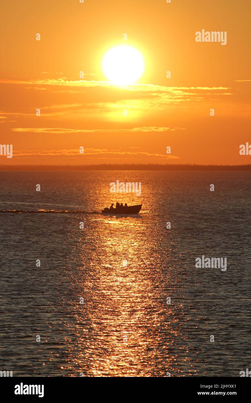 Boating under the midnight sun, in the Indigenous community of Colville ...