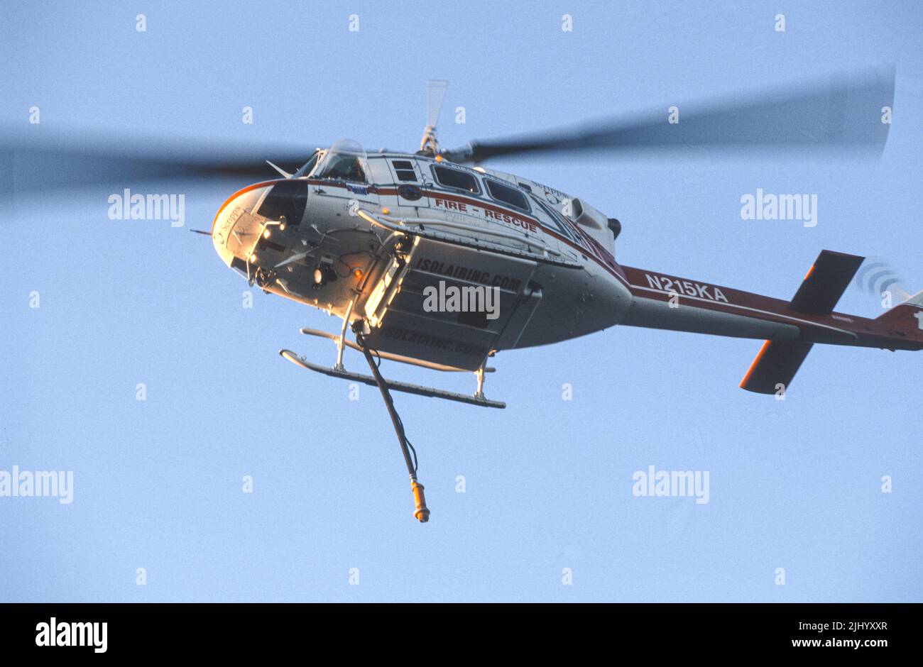 San Diego Regional Fire-Rescue helicopter from Kachina aviation makes a ...