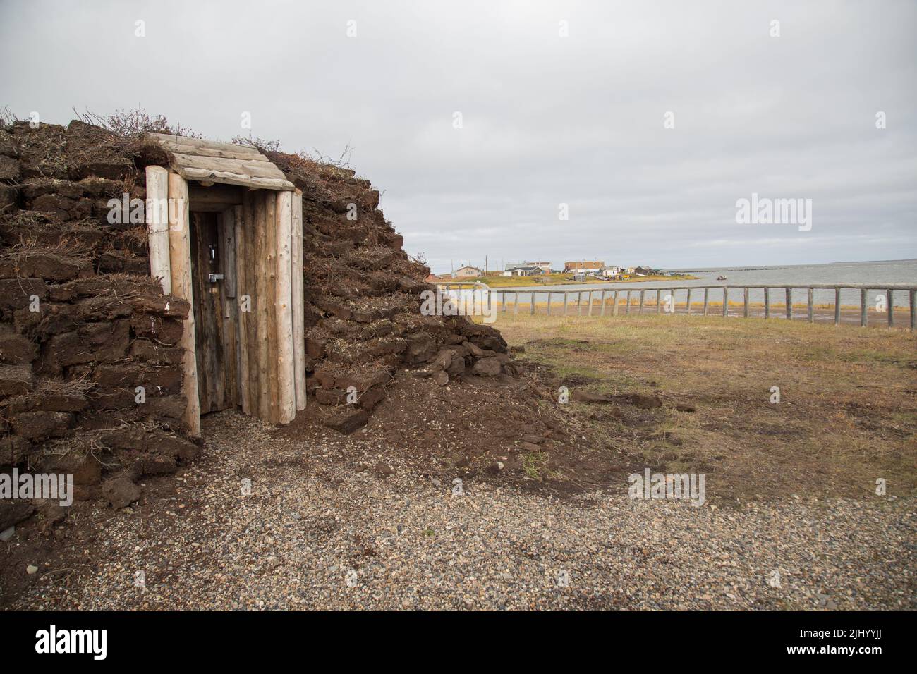 Underground ice house (community freezer) in Tuktoyaktuk, Northwest ...