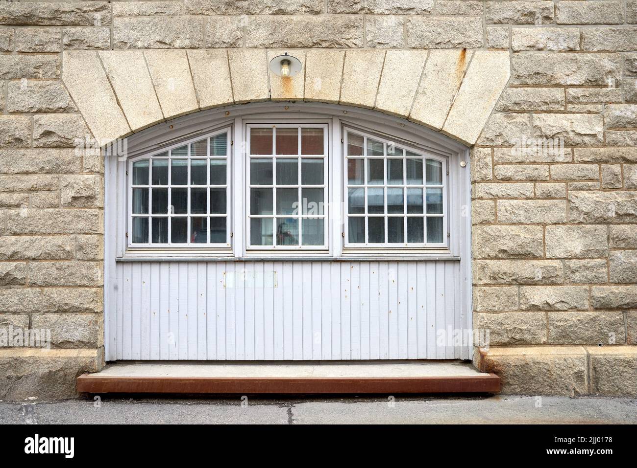Oldwindow. Architecture of an old window in a brick wall. Facade of ...