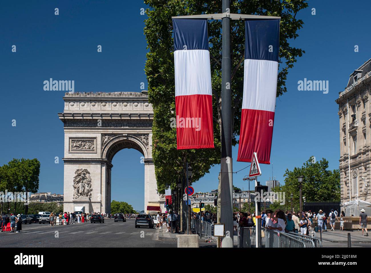 Arc de Triomphe in Paris, France on the Champs Elysées Stock Photo - Alamy