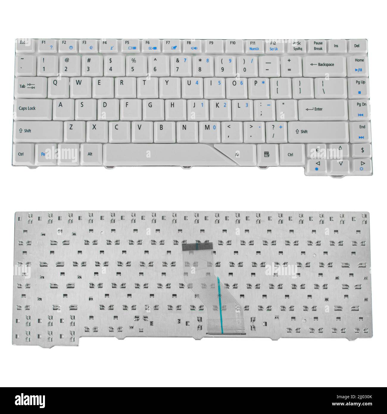 laptop keyboard, laptop spare part, white background Stock Photo - Alamy