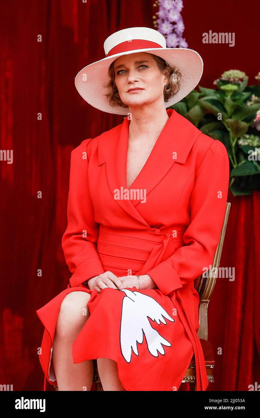 Brussels, Belgium. 21st July, 2022. Princess Delphine pictured during ...