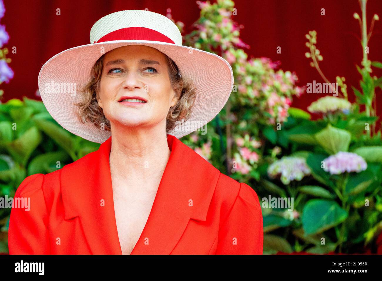 Princess Delphine of Belgium attending National Day 2022 celebrations ...