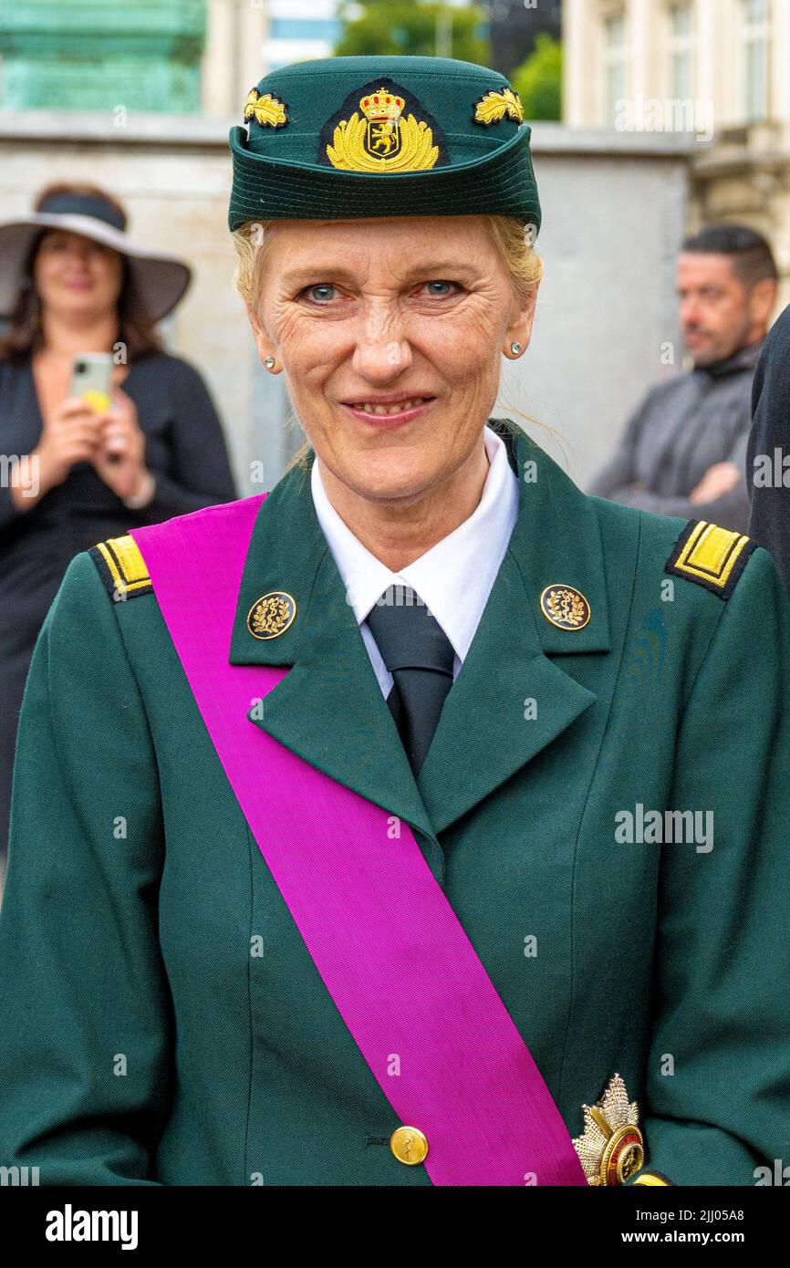 Princess Astrid of Belgium attending National Day 2022 celebrations in ...