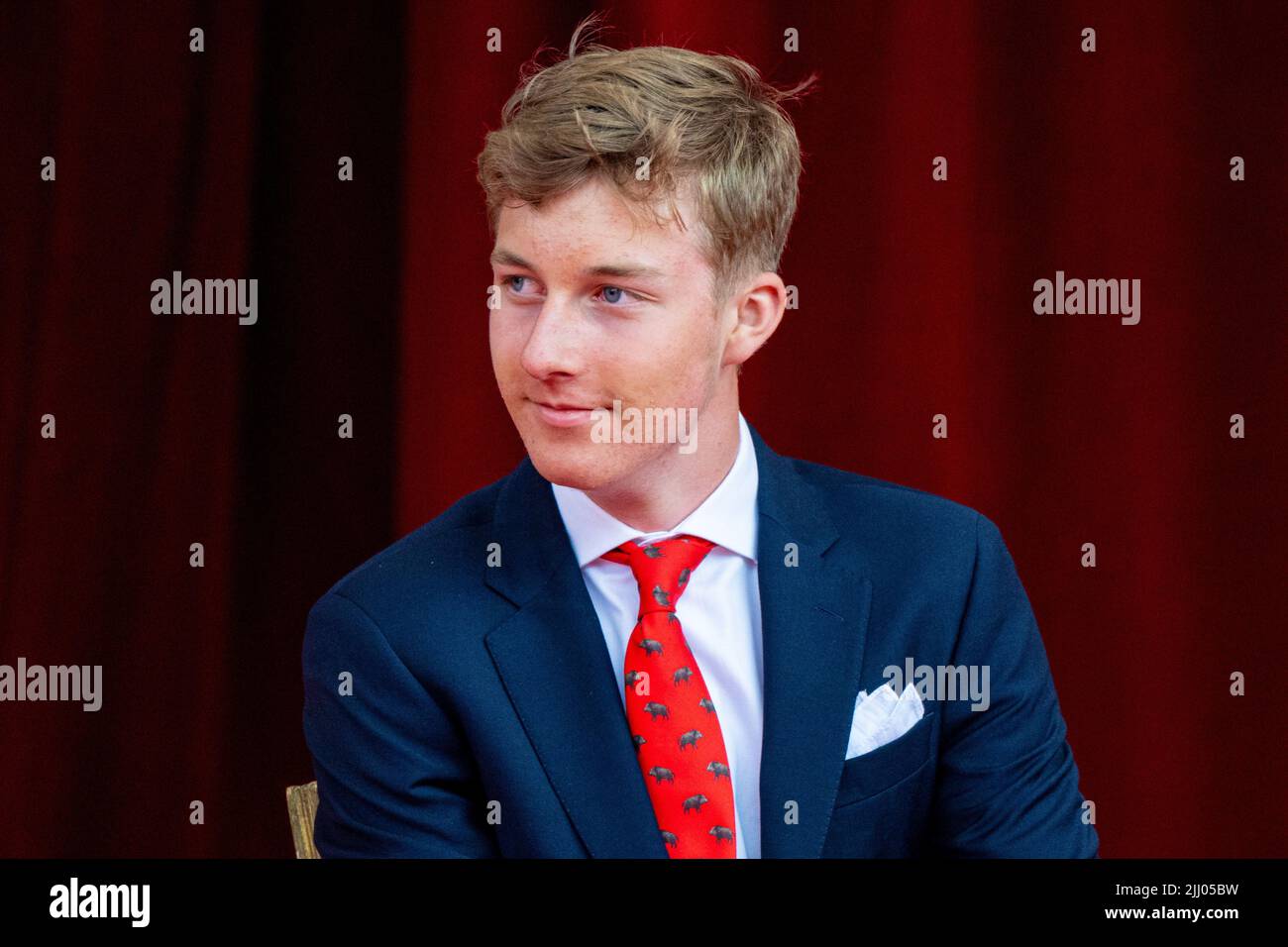 Prince Emmanuel of Belgium attending National Day 2022 celebrations in ...