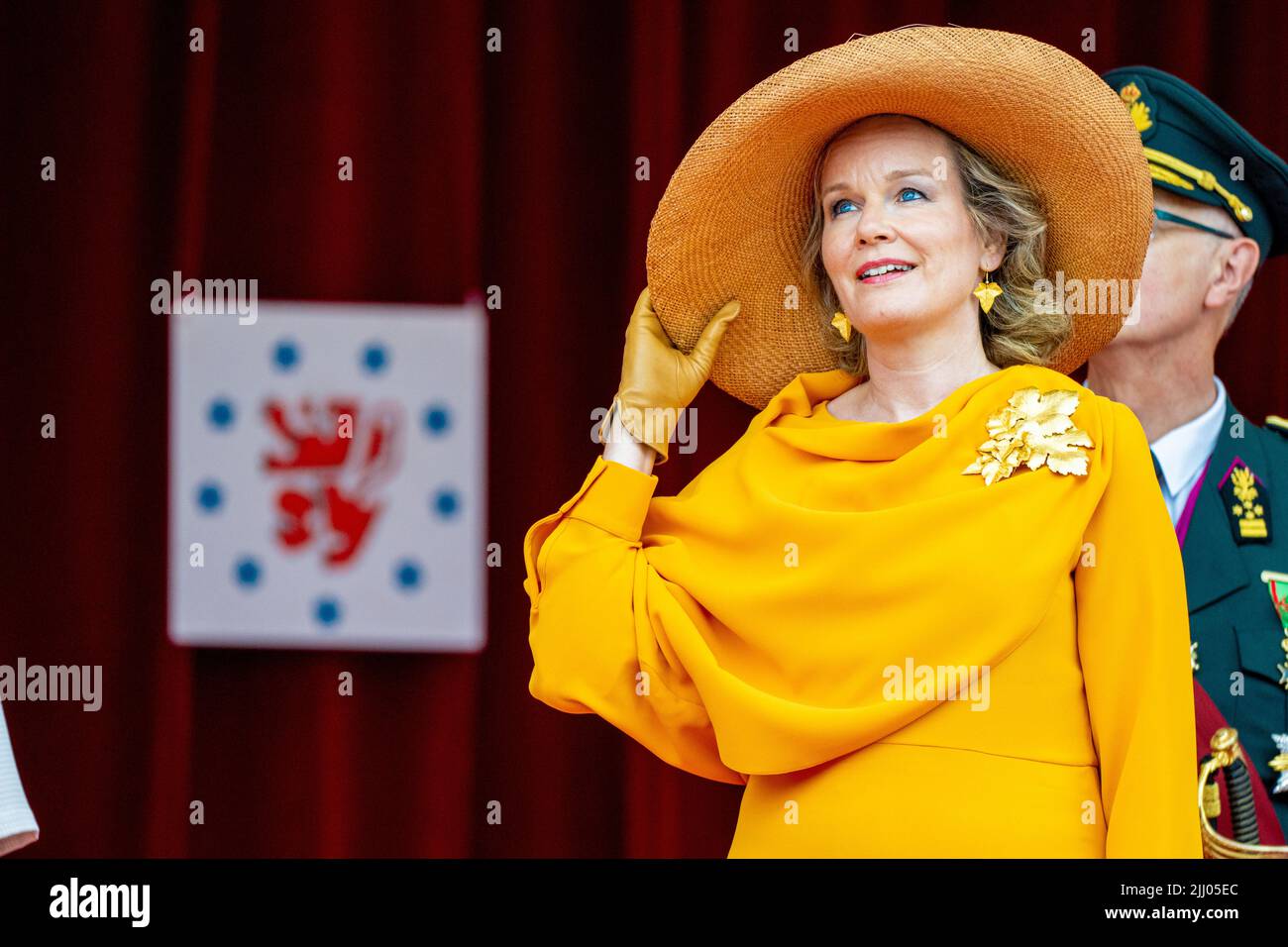 Queen Mathilde of Belgium attending National Day 2022 celebrations in ...