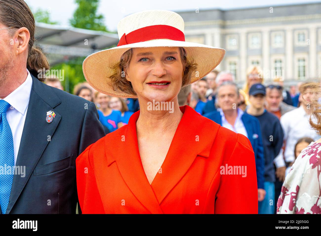 Princess Delphine of Belgium attending National Day 2022 celebrations ...