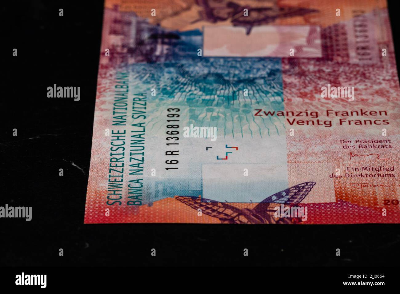 Swiss Franc currency. Europe inflation, CHF money Stock Photo - Alamy