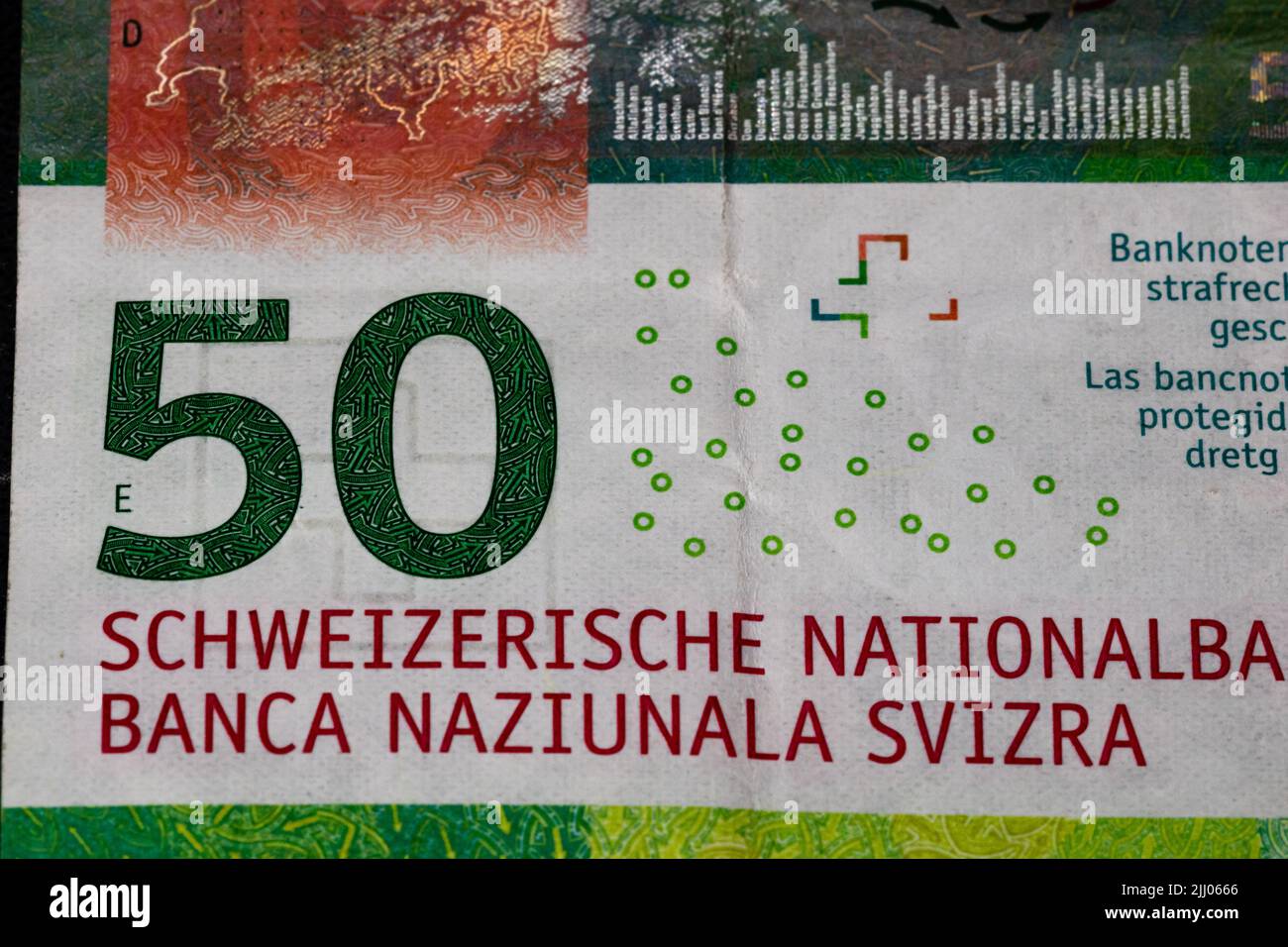 Swiss Franc currency. Europe inflation, CHF money Stock Photo - Alamy