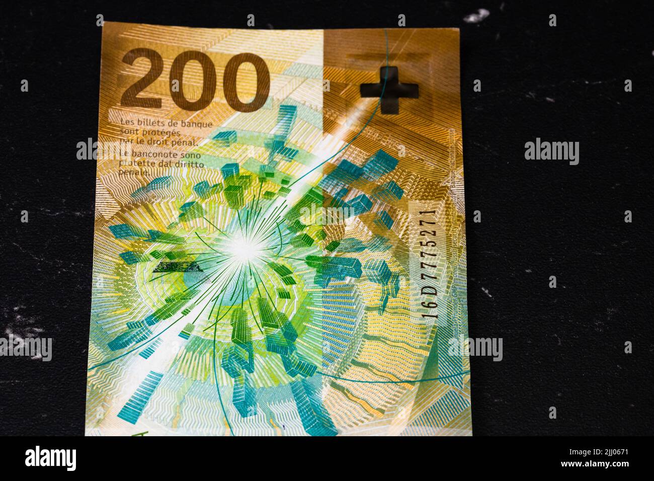 Swiss Franc currency. Europe inflation, CHF money Stock Photo - Alamy