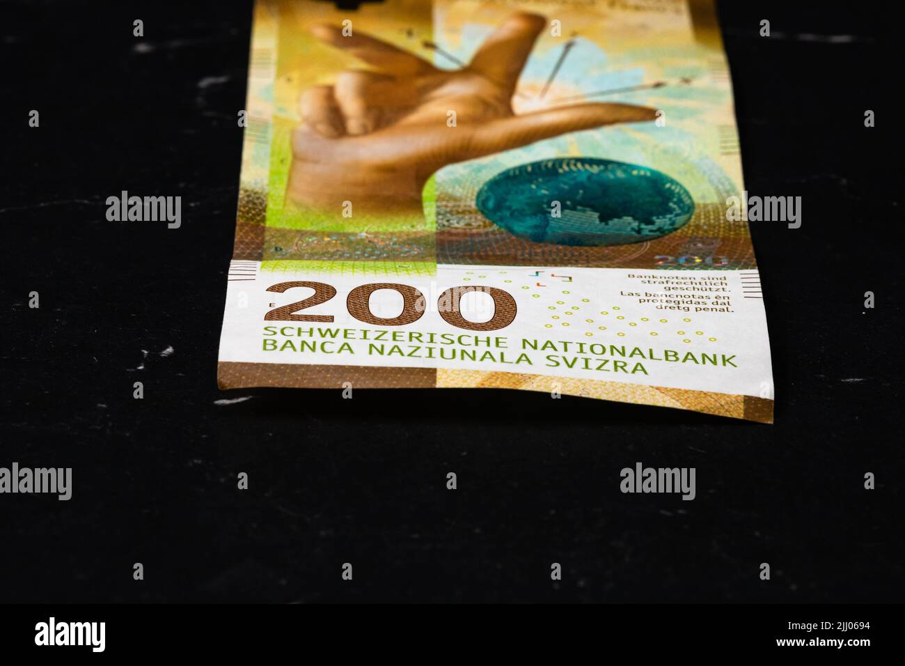 Swiss Franc currency. Europe inflation, CHF money Stock Photo - Alamy