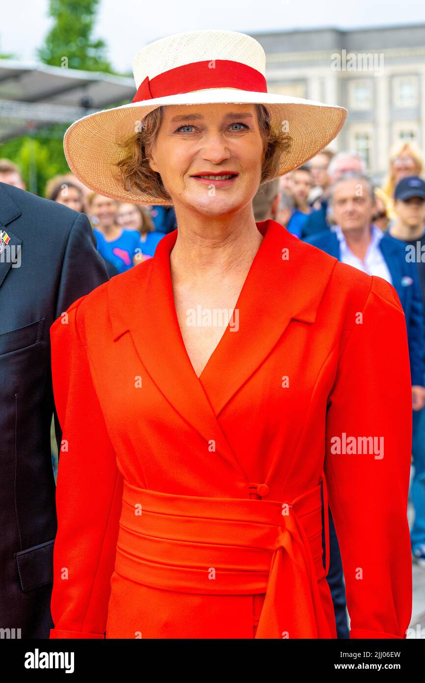 Princess Delphine of Belgium attending National Day 2022 celebrations ...