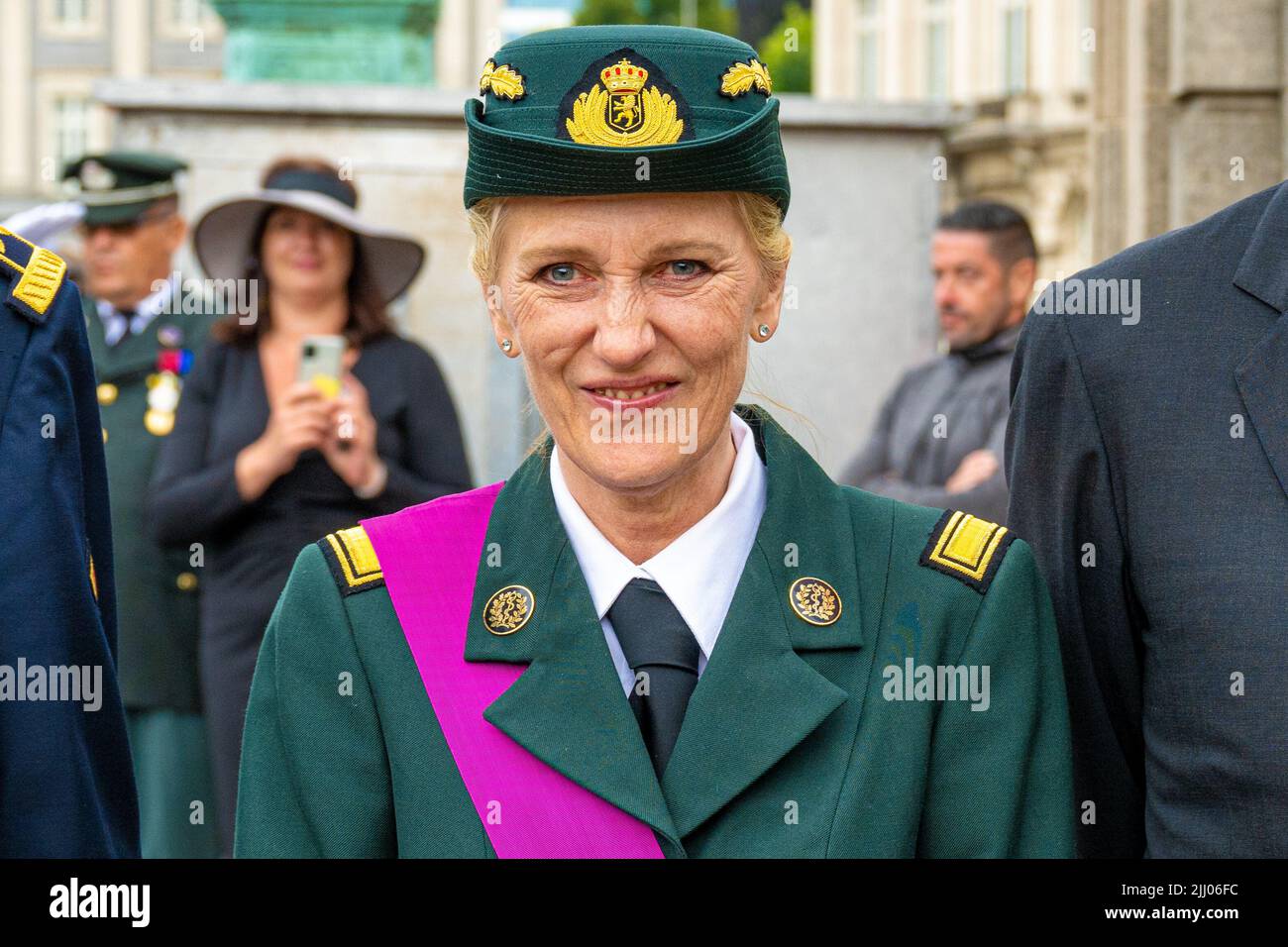 Princess Astrid of Belgium attending National Day 2022 celebrations in ...