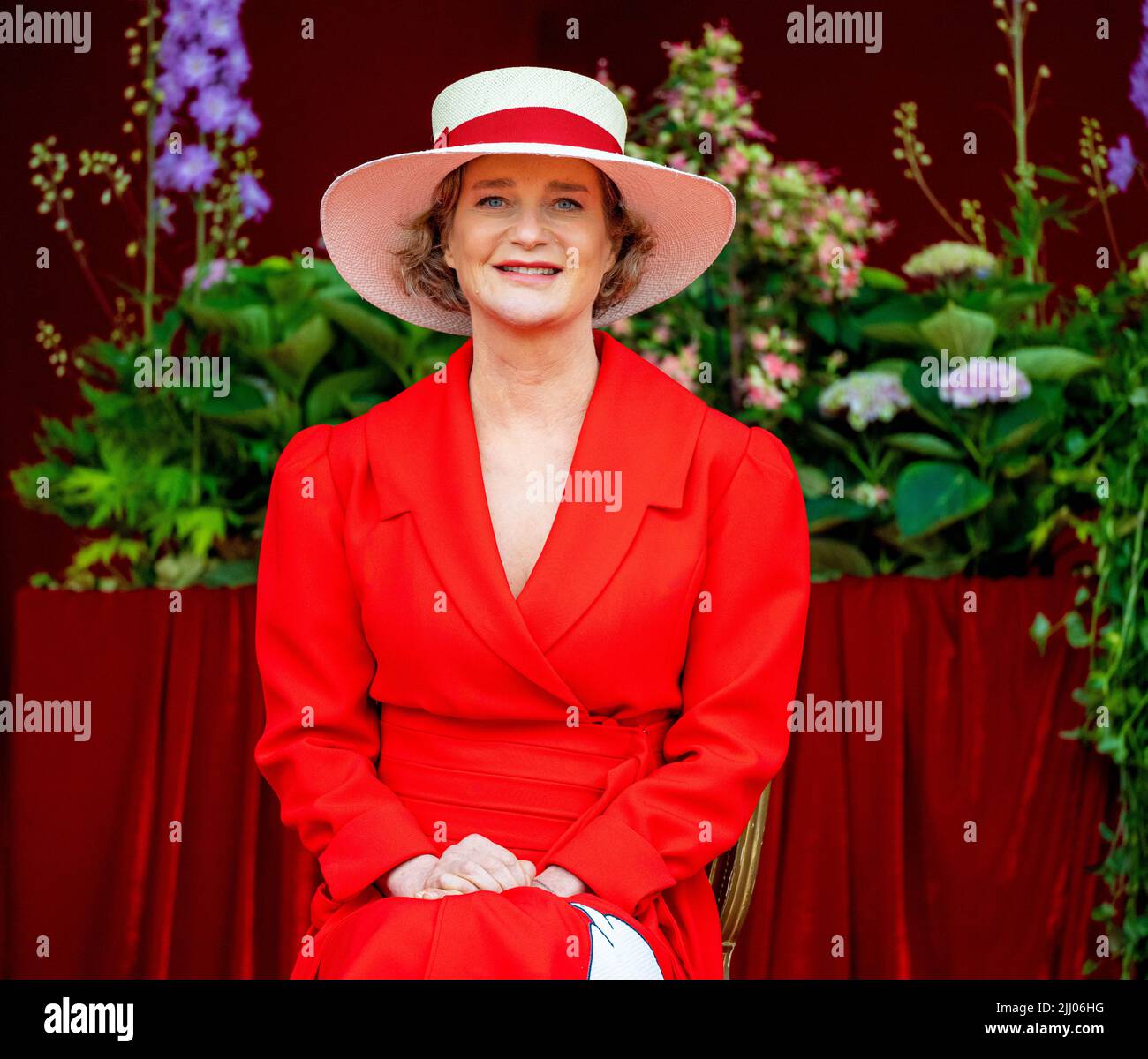 Princess Delphine of Belgium attending National Day 2022 celebrations ...