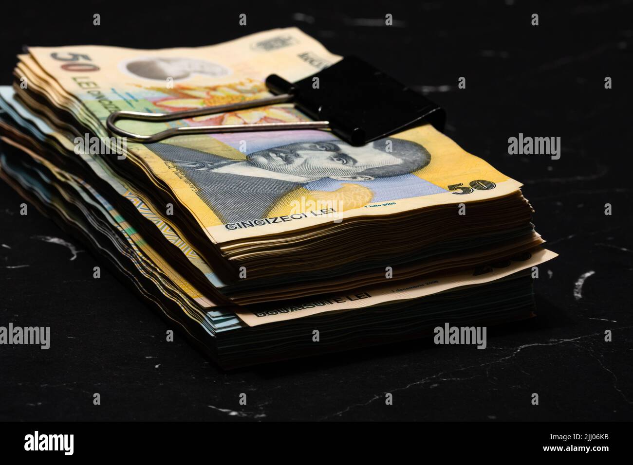 Romanian LEI currency. Europe inflation, LEI money Stock Photo - Alamy