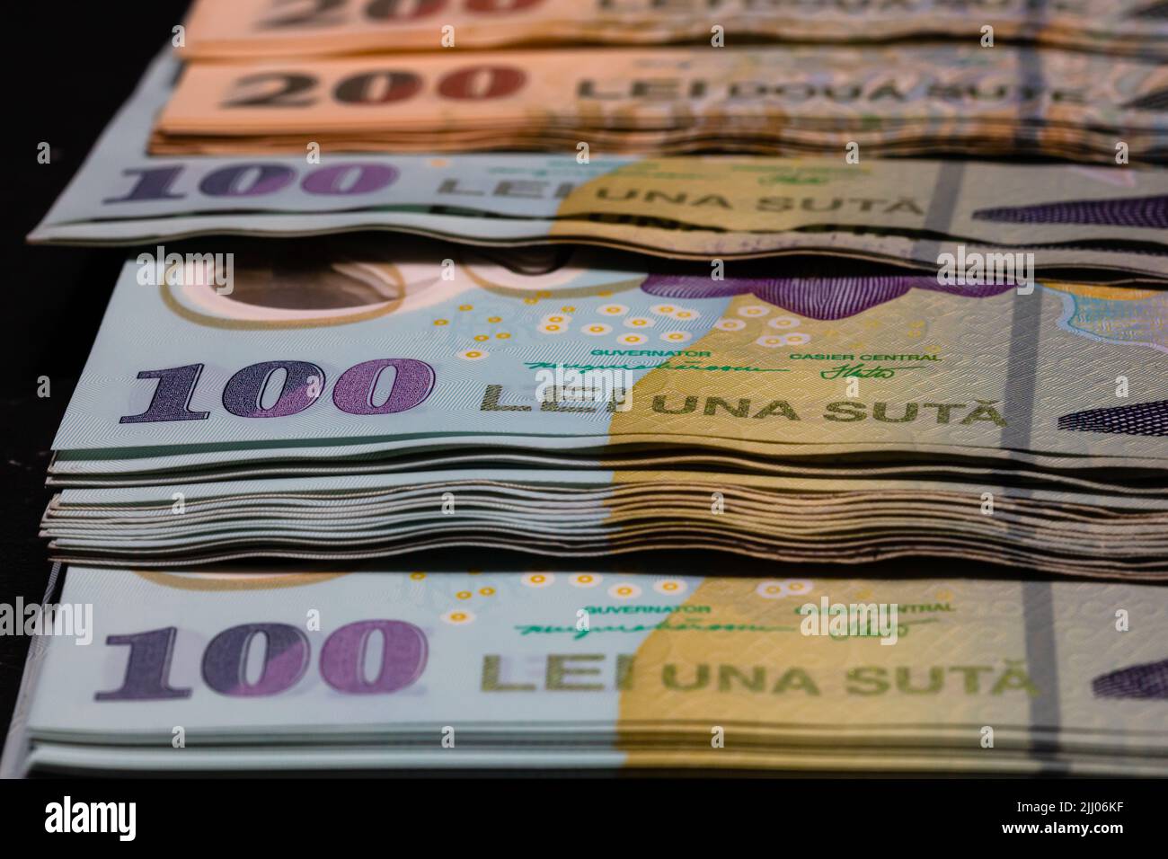 Romanian LEI currency. Europe inflation, LEI money Stock Photo - Alamy