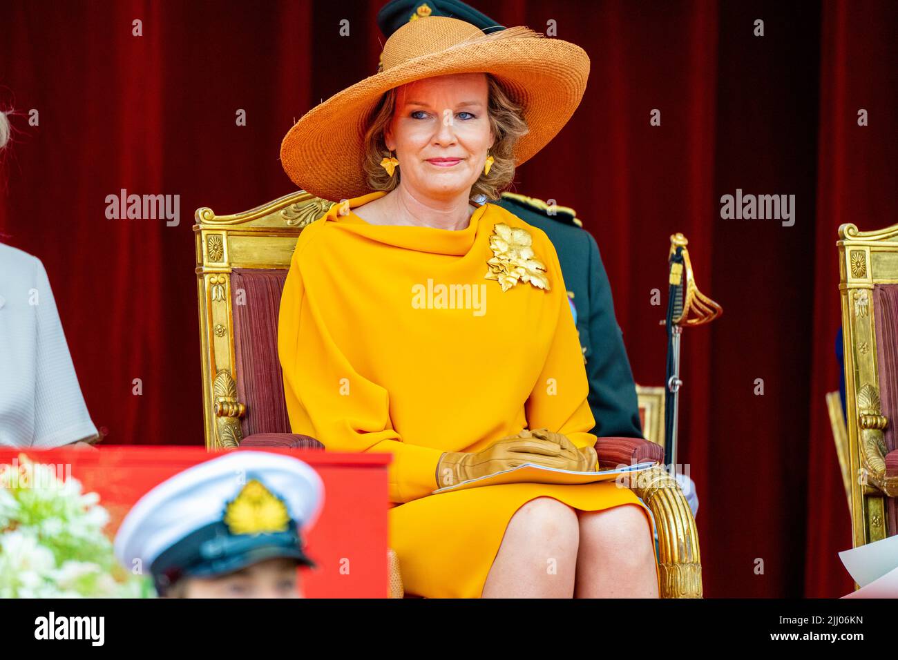 Queen Mathilde of Belgium attending National Day 2022 celebrations in ...