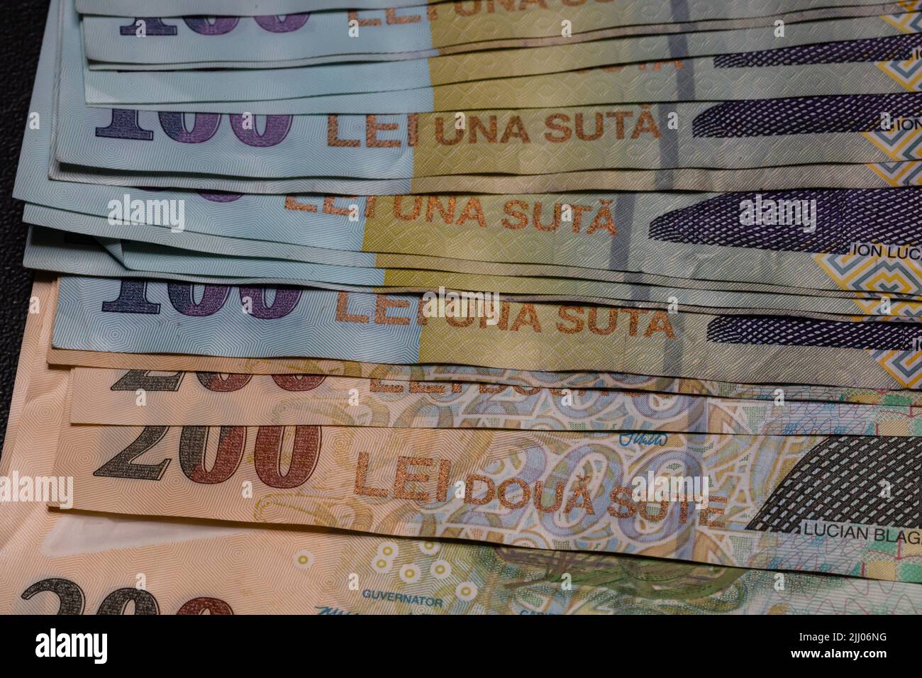 Romanian LEI currency. Europe inflation, LEI money Stock Photo - Alamy