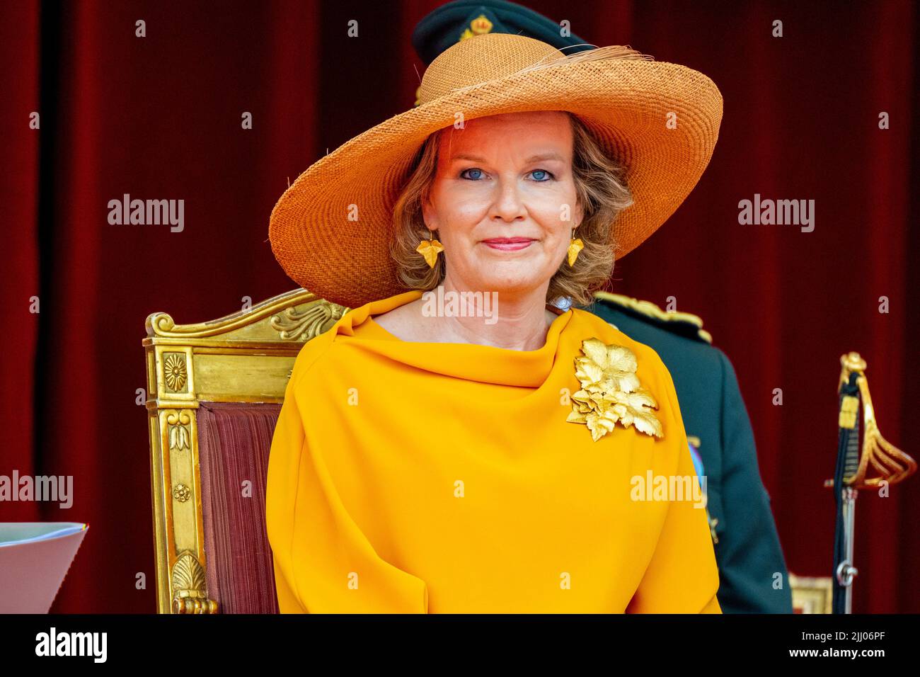 Queen Mathilde of Belgium attending National Day 2022 celebrations in ...