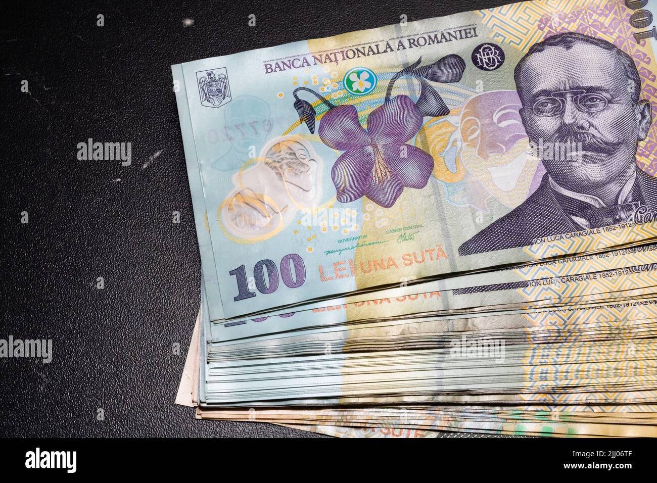 Romanian LEI currency. Europe inflation, LEI money Stock Photo - Alamy