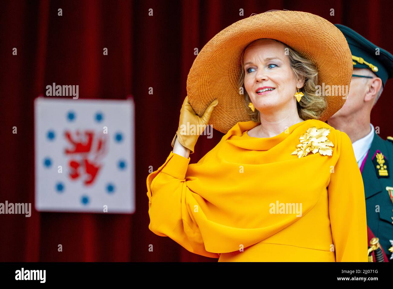 Queen Mathilde of Belgium attending National Day 2022 celebrations in ...