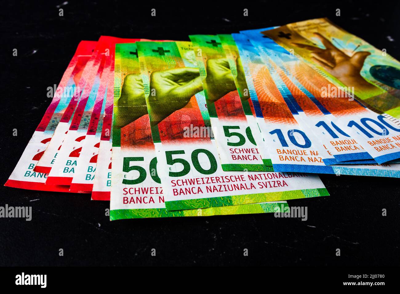 Swiss franc banknote. CHF currency, world money concept Stock Photo - Alamy