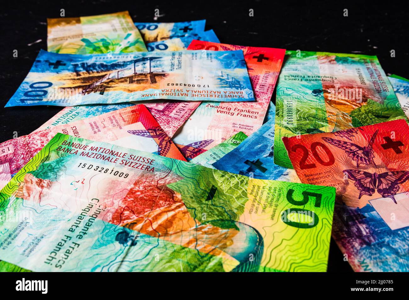 Swiss franc banknote. CHF currency, world money concept Stock Photo - Alamy