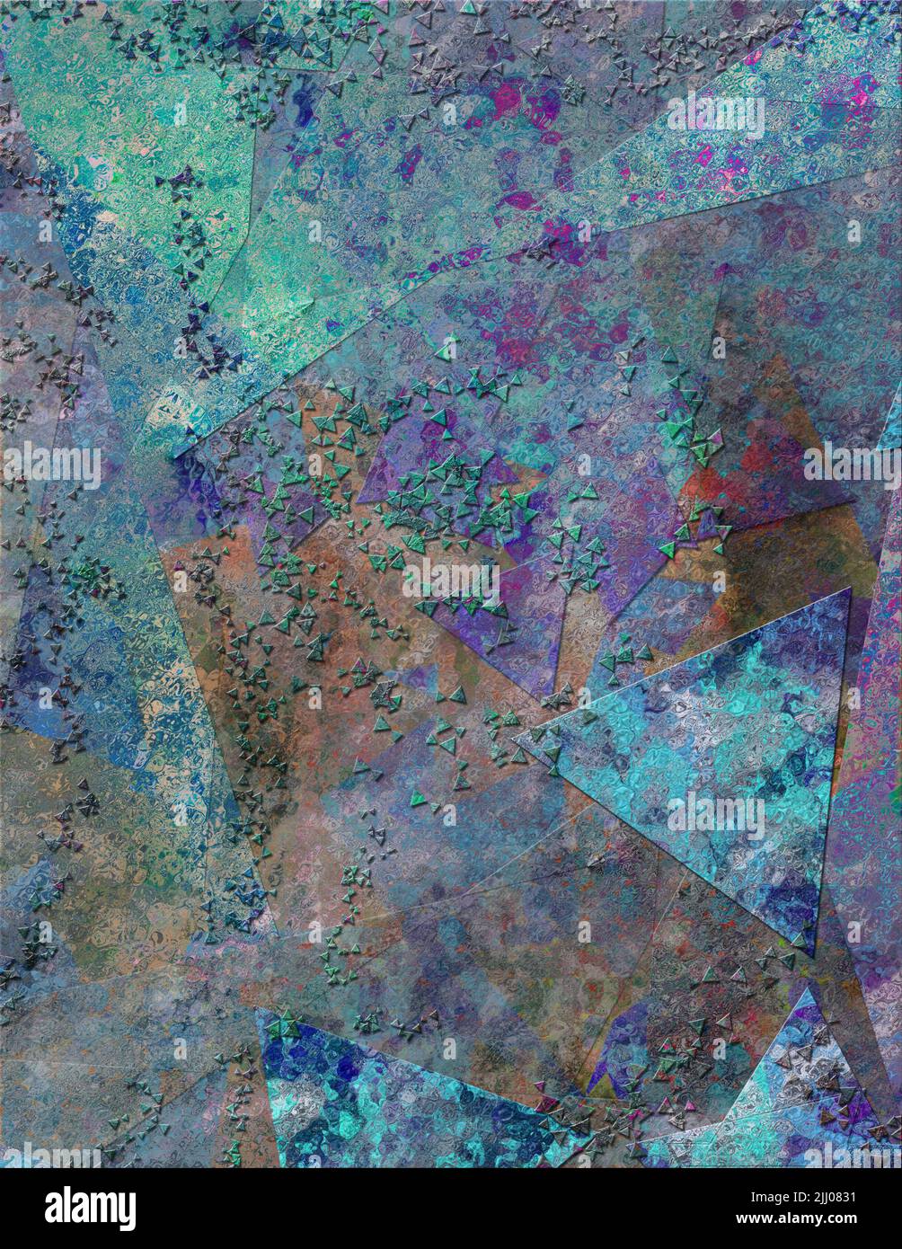 Figured glass in purple colors. 3D rendering Stock Photo - Alamy