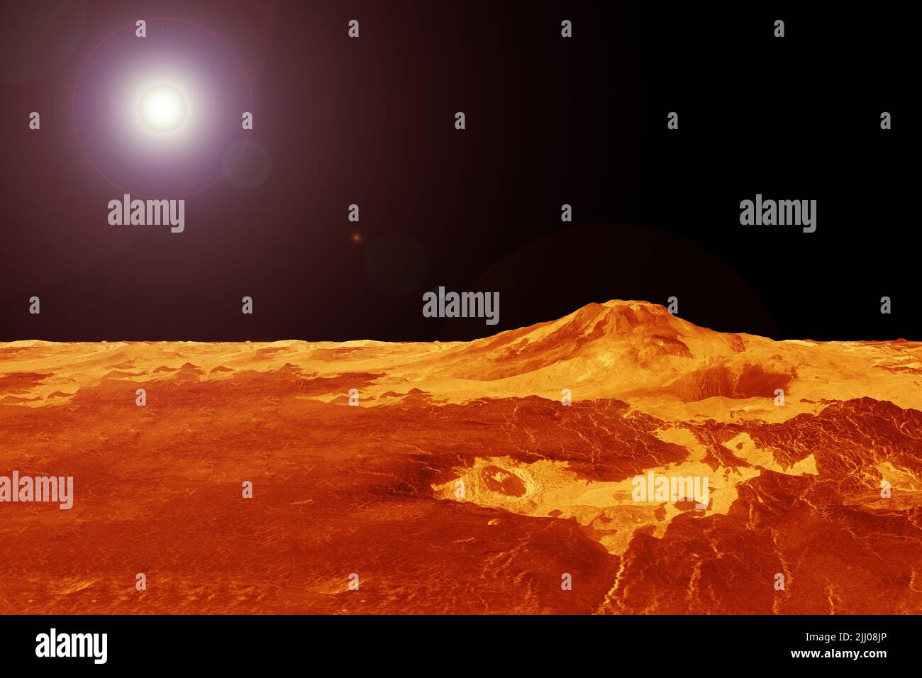 The surface of the planet Venus. Elements of this image furnished by ...