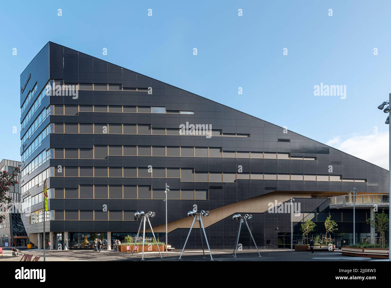 The Snohetta Powerhouse modern office block with solar panels in ...