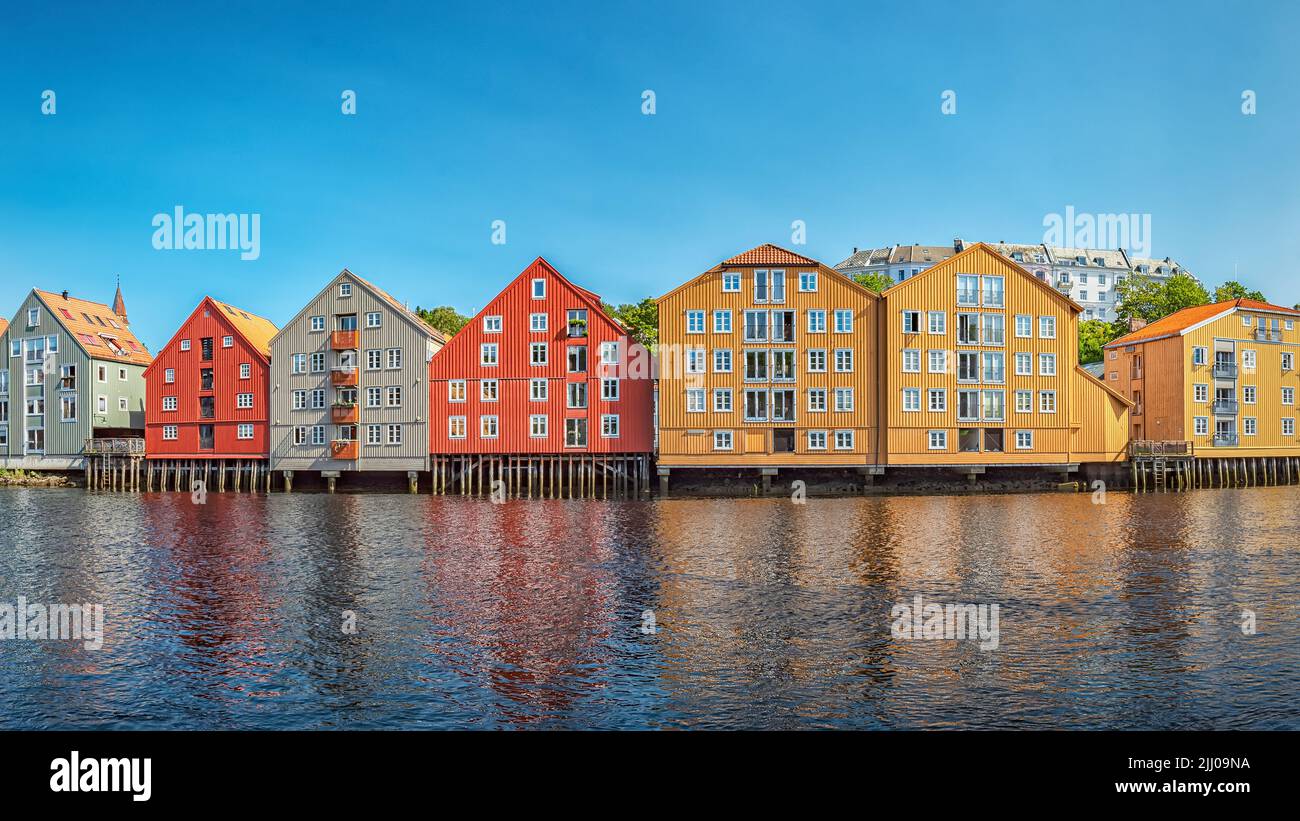 A beautiful shot of the Nidelva river by the dockside of Trondheim ...