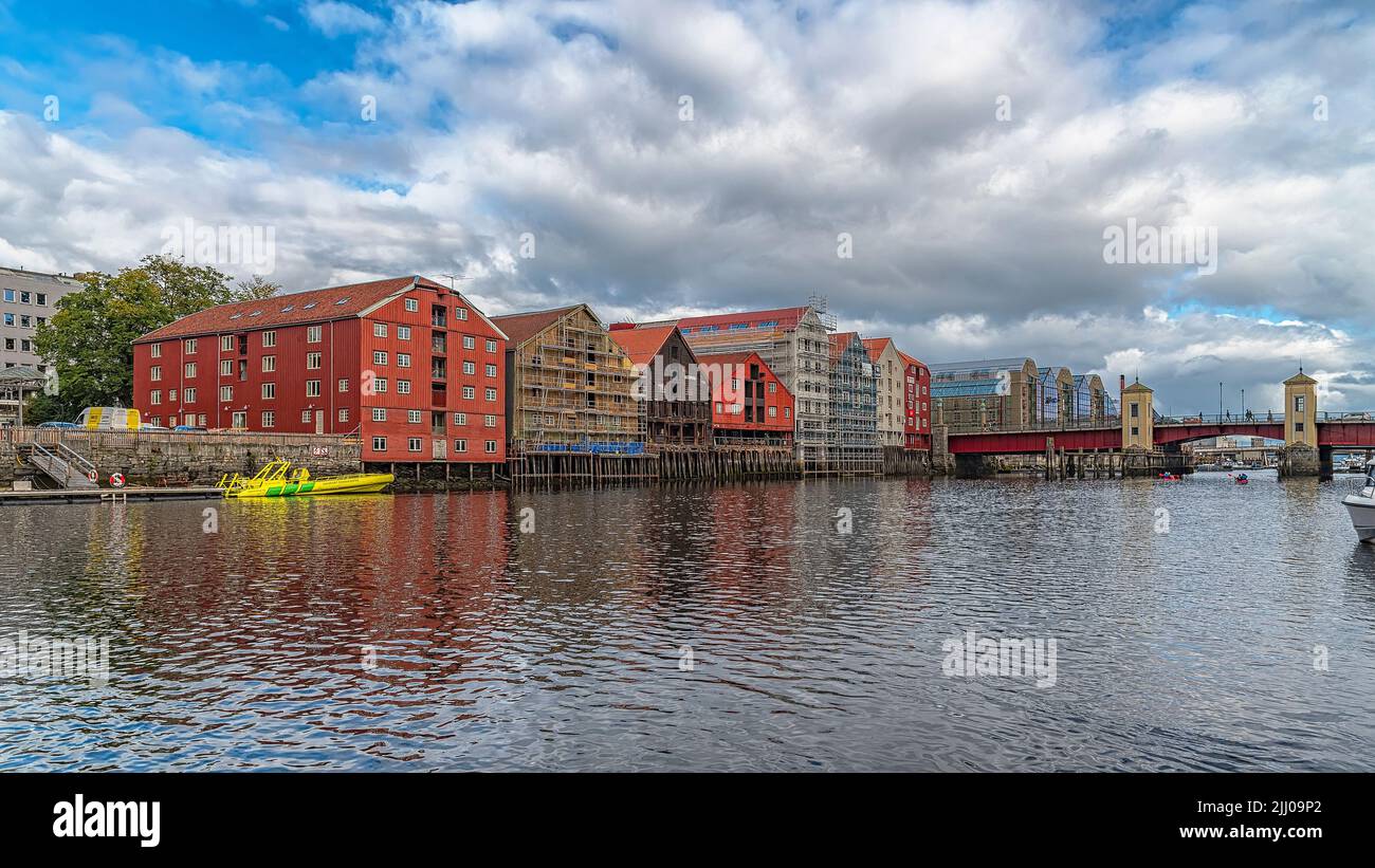 A beautiful shot of the Nidelva river by the dockside of Trondheim ...