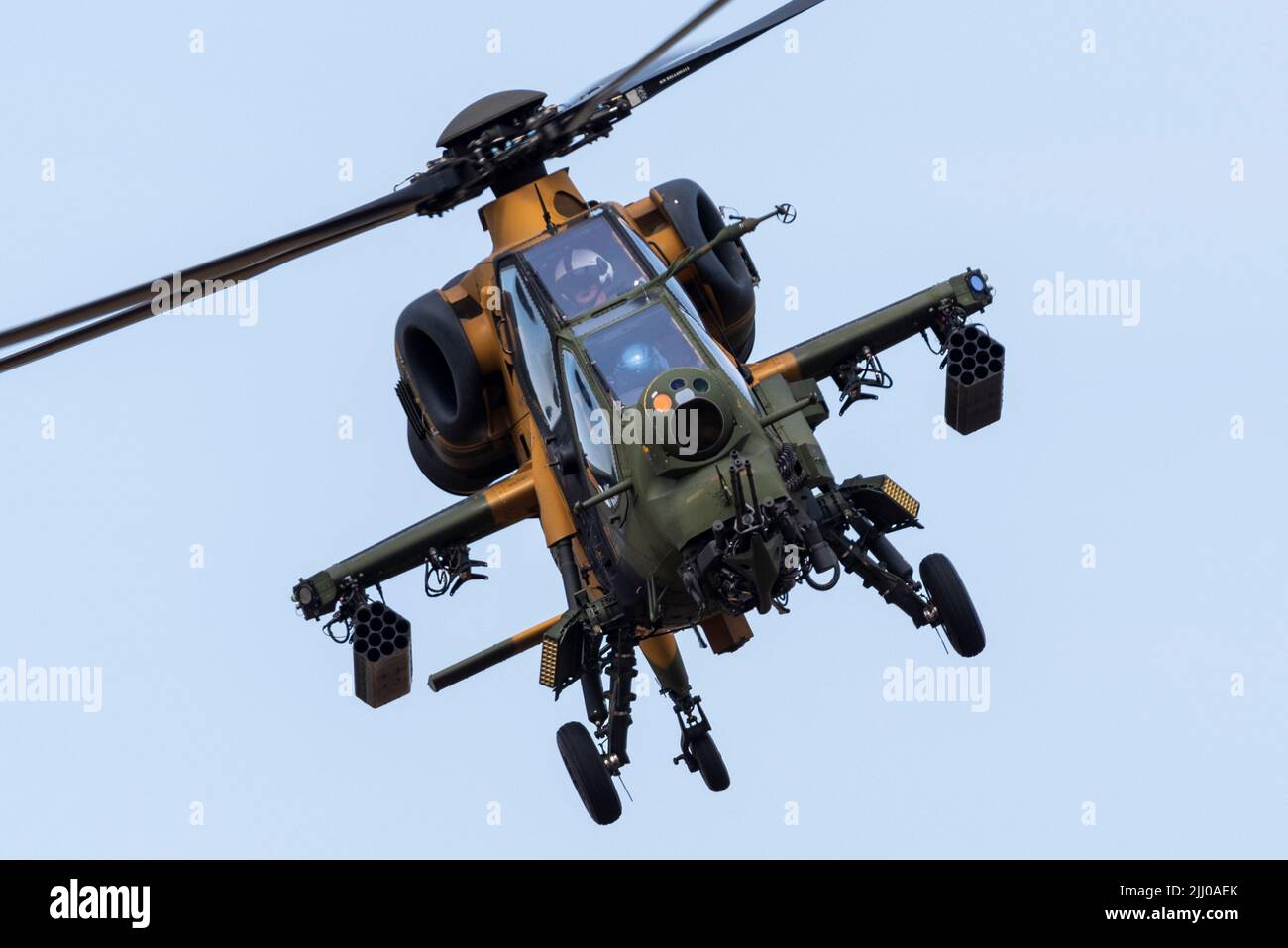 Turkish Aerospace Industries T129 ATAK military helicopter. A twin ...