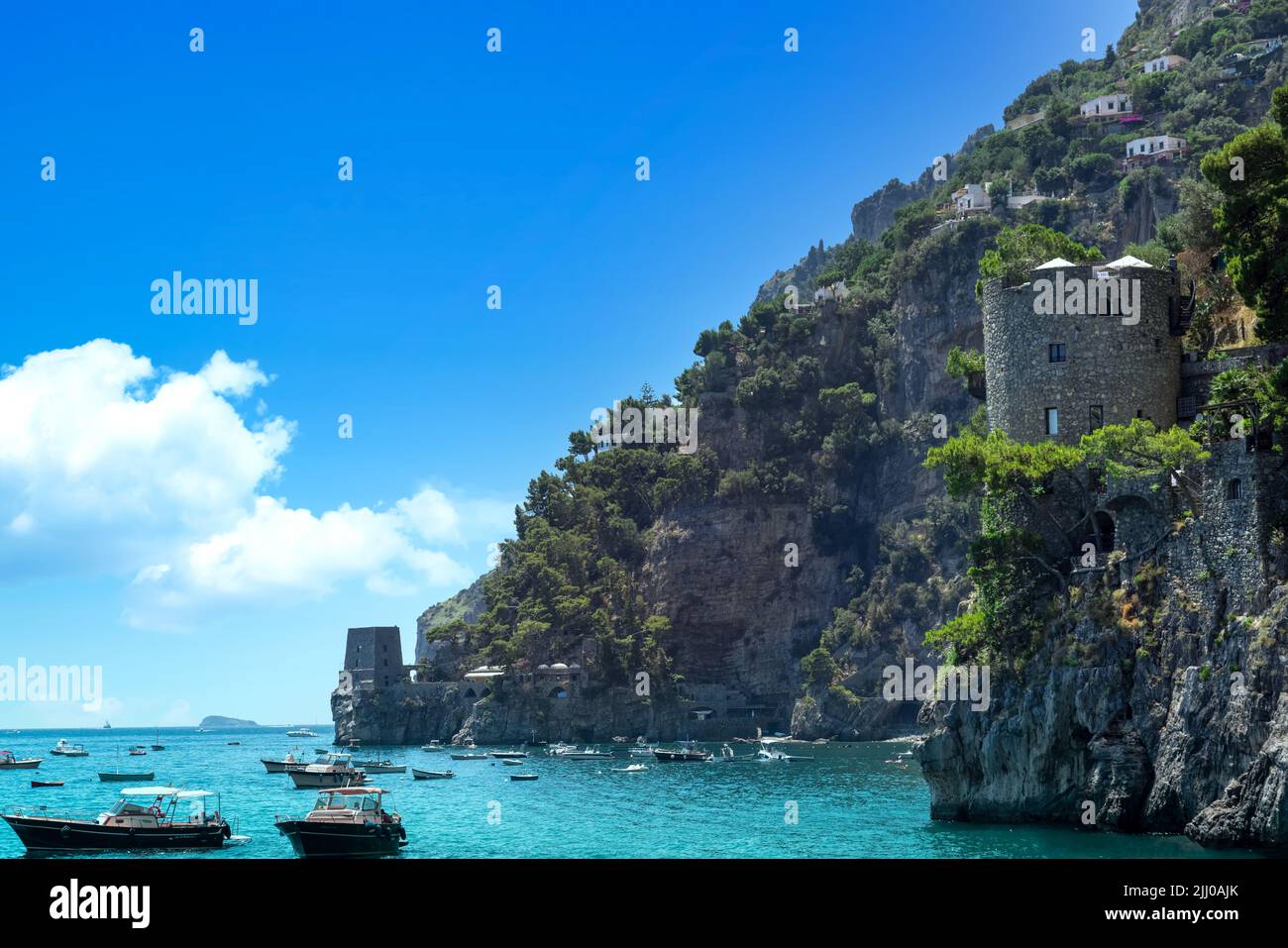 Scenic views of Positano Italian colorful architecture and landscapes ...