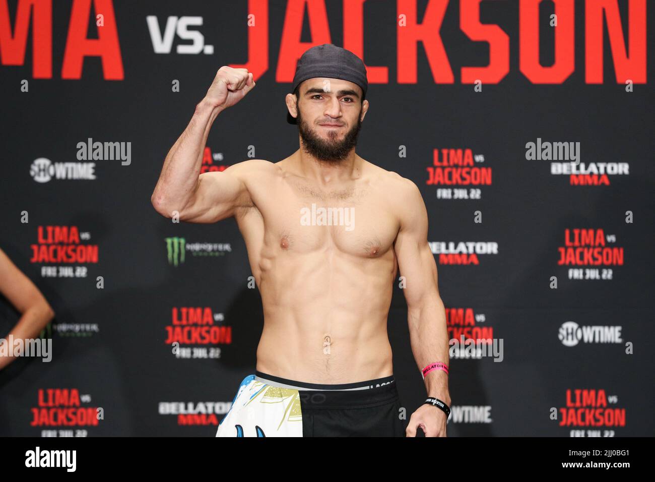 Akhmed Magomedov at the ceremonial weigh-ins for Bellator 283 at the ...
