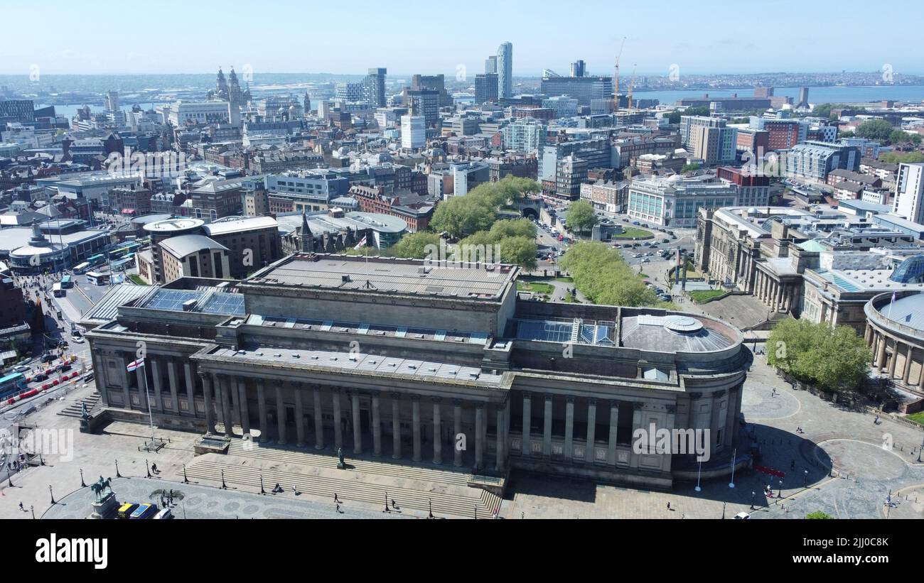 Aerial shot downtown liverpool hi-res stock photography and images - Alamy