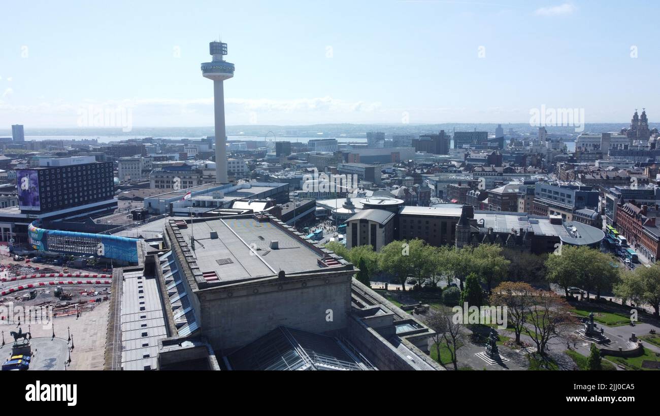 Aerial shot downtown liverpool hi-res stock photography and images - Alamy