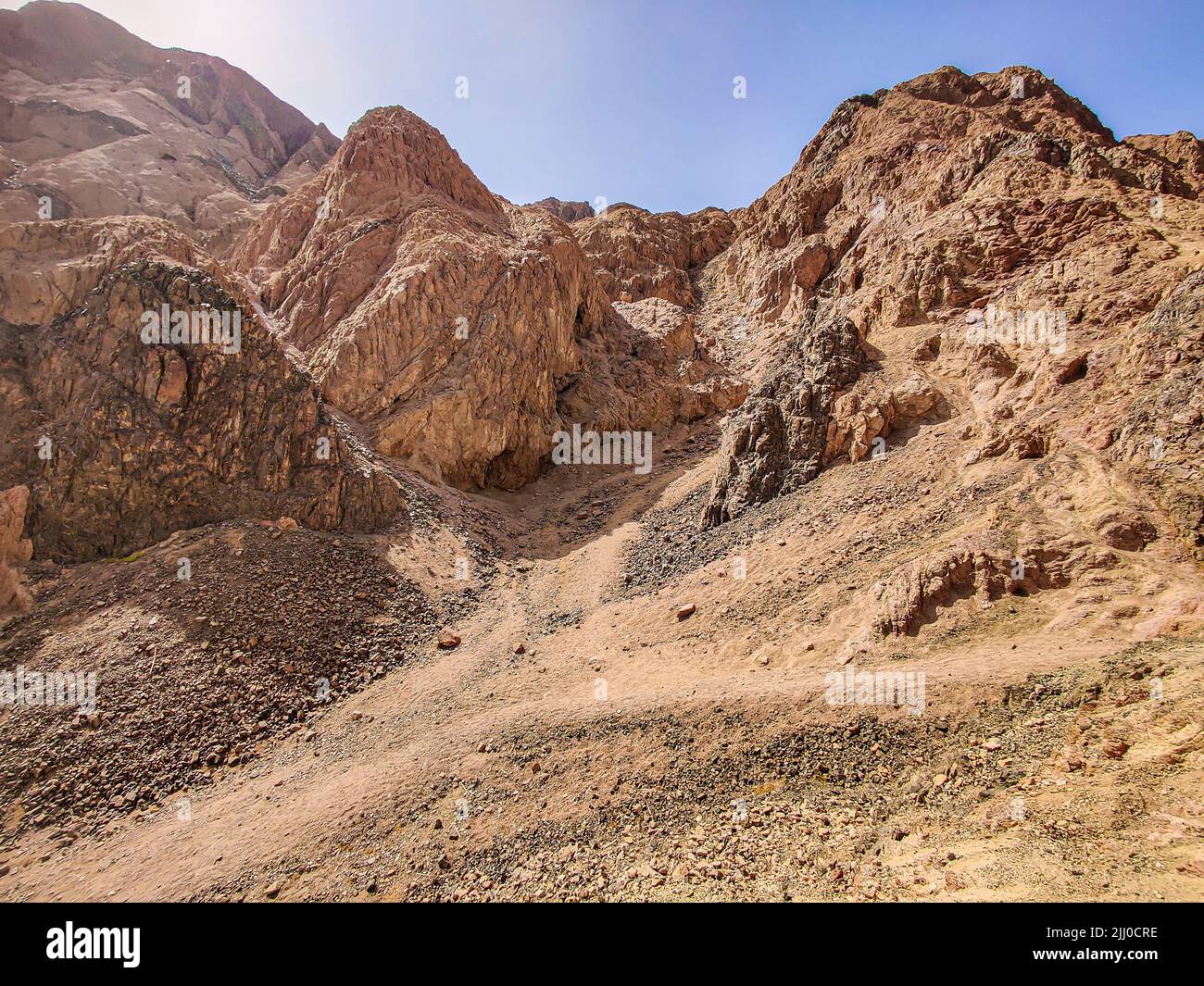 Beautiful Oasis in the desert with palm and mountain view in Dahab ...