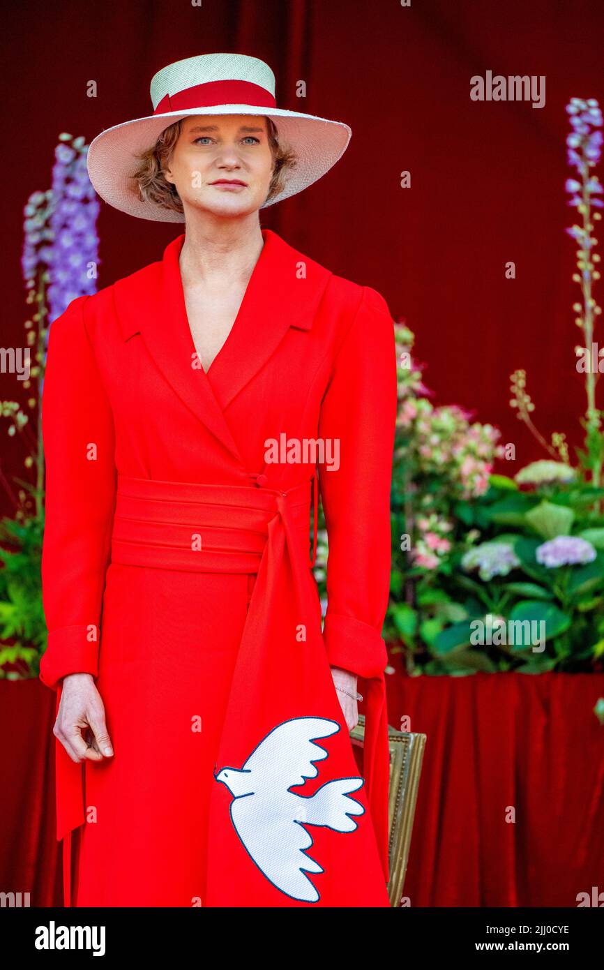 Princess Delphine of Belgium attending National Day 2022 celebrations ...