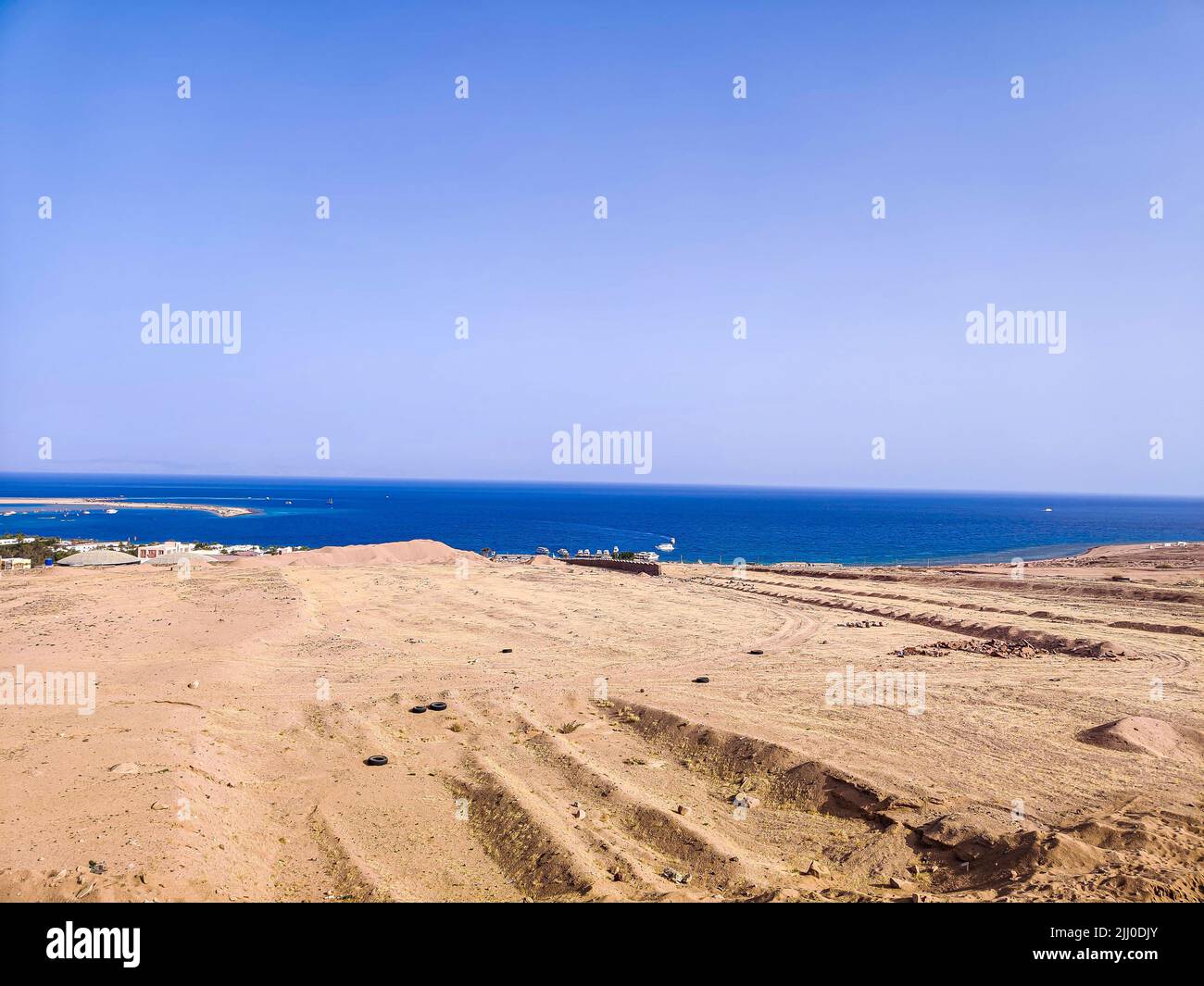 Rock and stones on the seashore on one of the beaches in Ras Shitan ...
