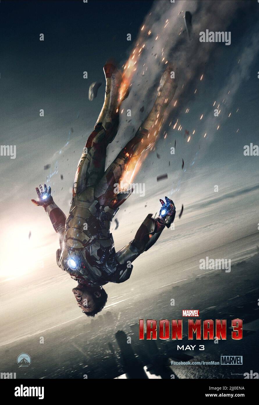 ROBERT DOWNEY JR. POSTER, IRON MAN 3, 2013 Stock Photo - Alamy