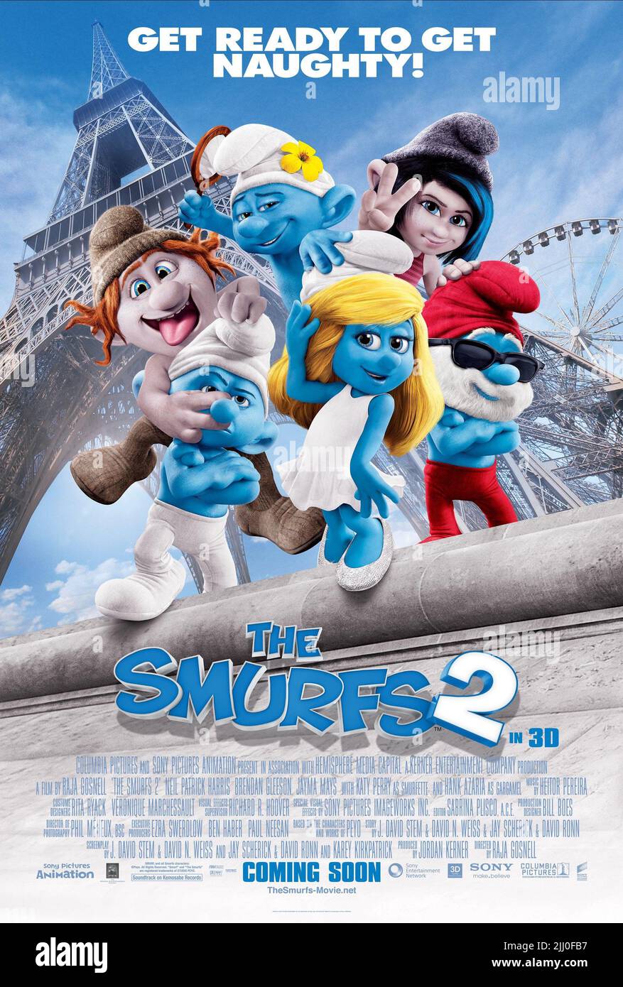 HACKUS, VANITY, VEXY, CLUMSY, SMURFETTE, PAPA POSTER, THE SMURFS 2, 2013 Stock Photo - Alamy