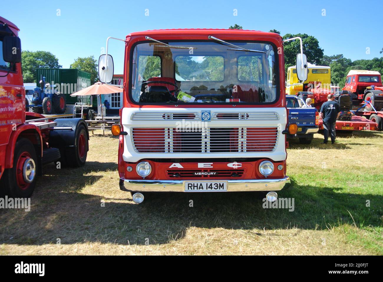 A 1974 AEC Mercury lorry parked on display at the 47th Historic Vehicle ...