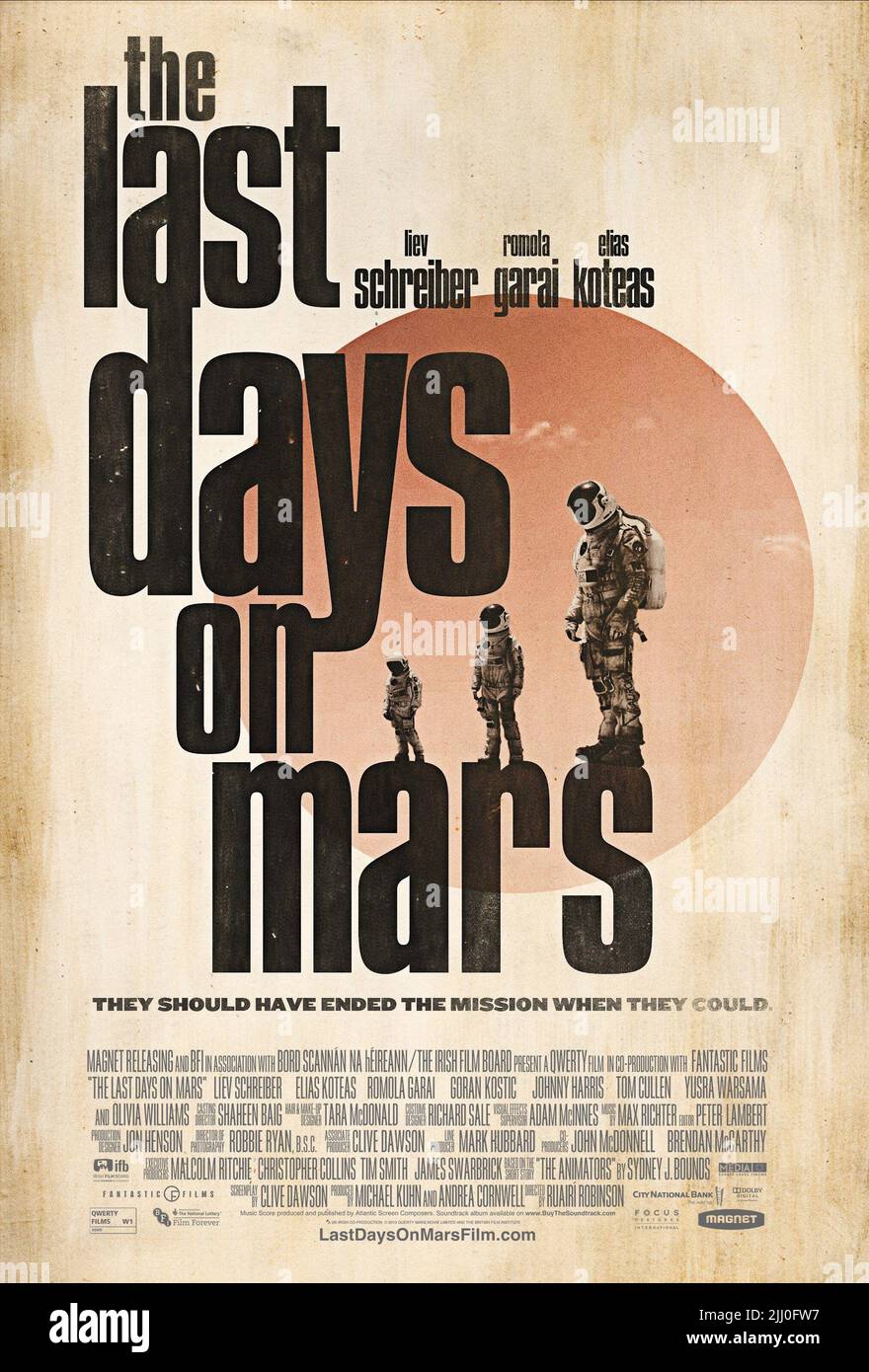 MOVIE POSTER, THE LAST DAYS ON MARS, 2013 Stock Photo - Alamy