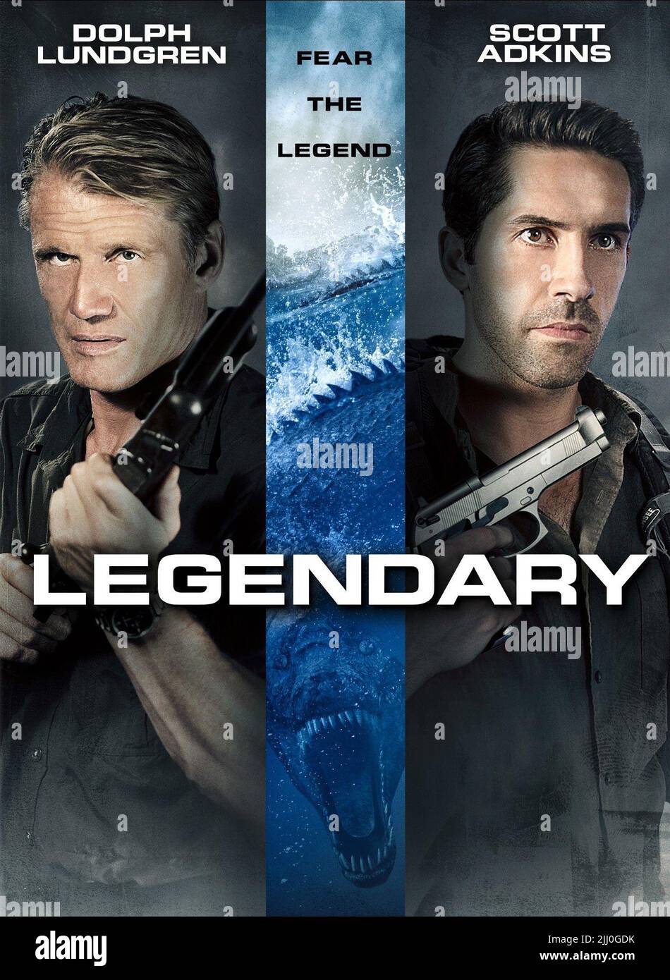 DOLPH LUNDGREN, SCOTT ADKINS POSTER, LEGENDARY, 2013 Stock Photo - Alamy
