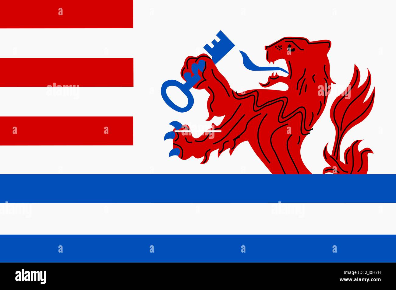 Top view of flag Terneuzen, Netherlands. retro flag with grunge texture ...